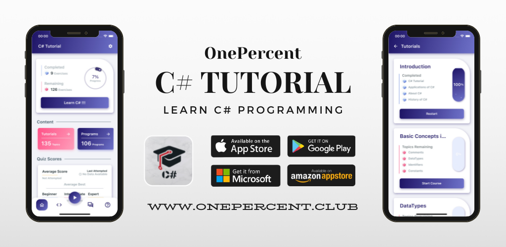 Learn C# - OnePercent - APKZ